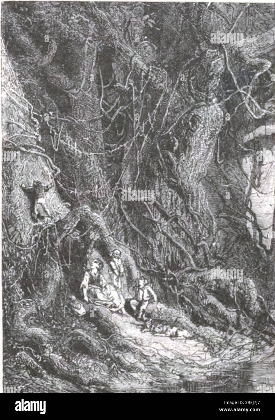 A black-and-white illustration by George Roux from Jules Verne's 1900 ...