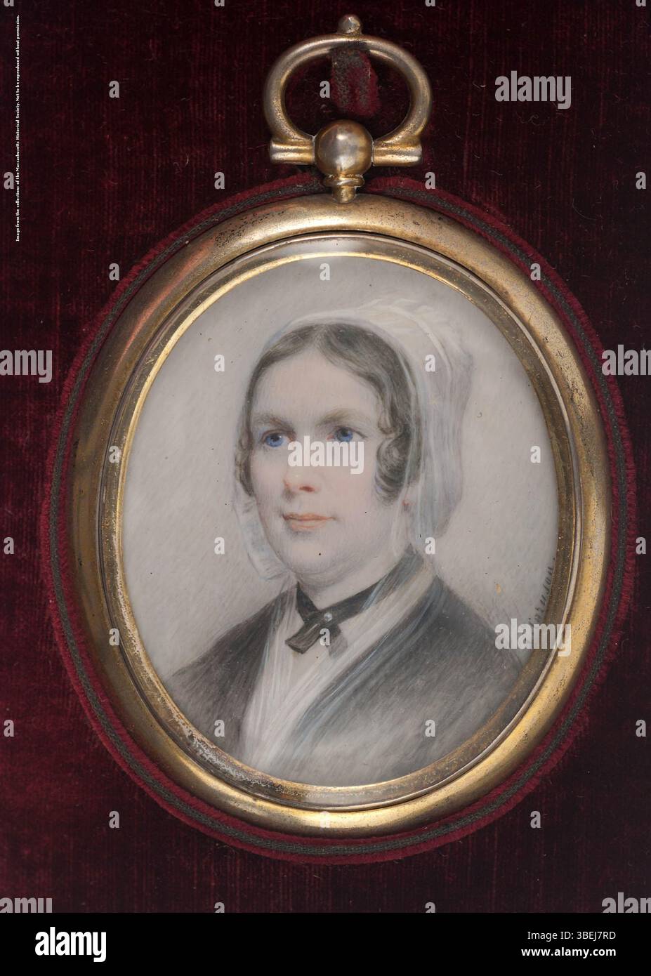 This miniature portrait by Carlo Caruson (19th century) depicts Mary ...