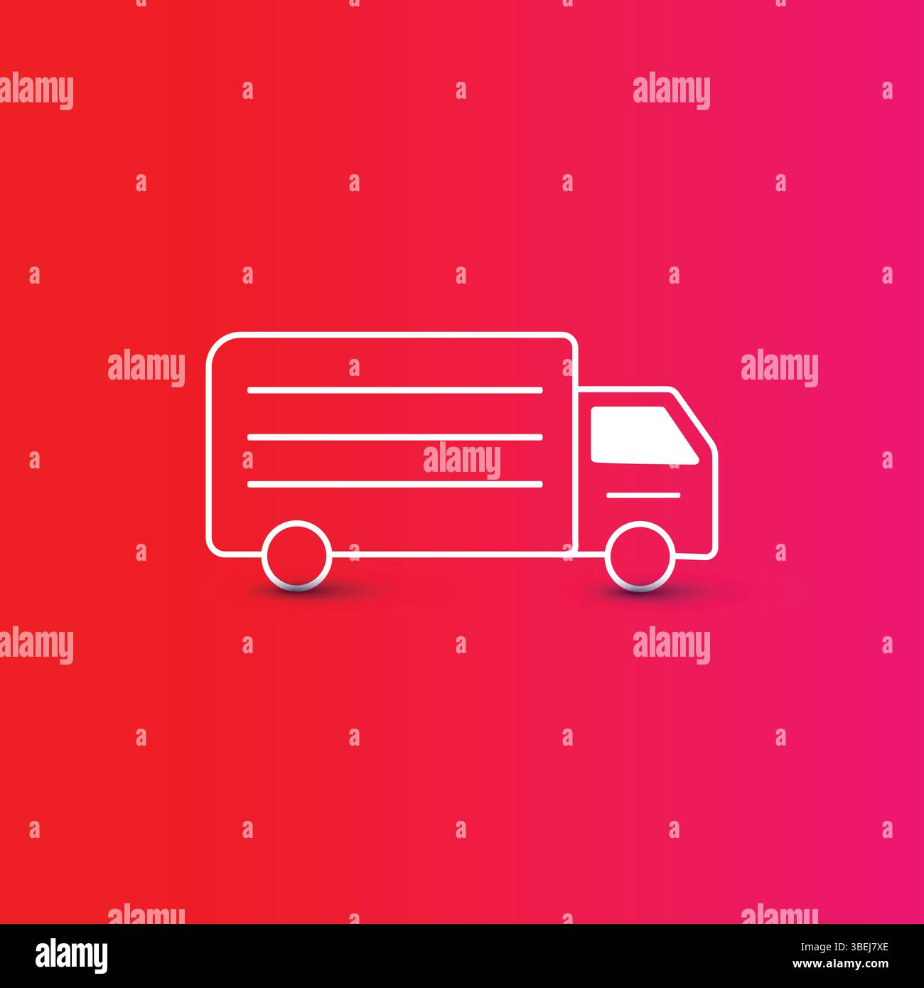 Truck icon digital red Stock Vector Images - Alamy