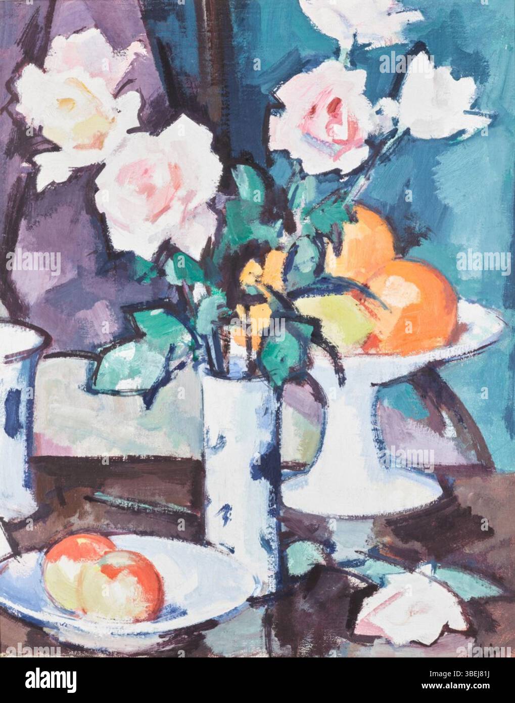 Samuel John Peploe's 'Still Life with Roses, Oranges, and Apples ...