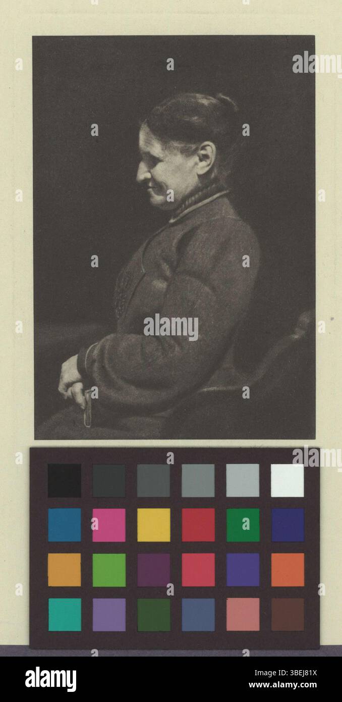 This 1900-1916 black-and-white photograph depicts Friederike Ewig ...