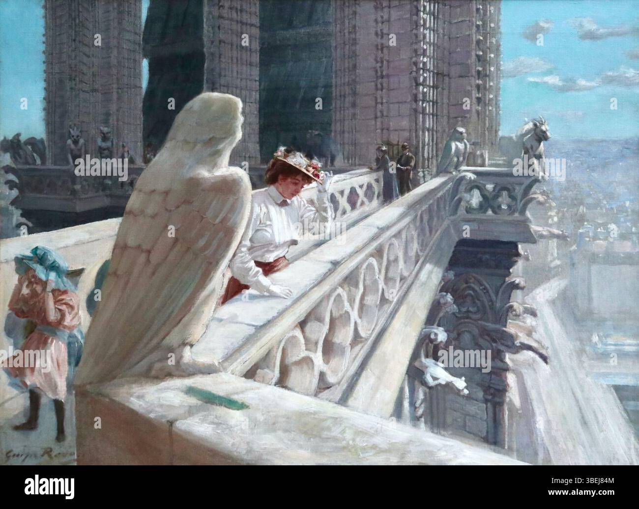 Georges Redon’s 1910 painting, “The Rooftops of Notre-Dame,” captures ...