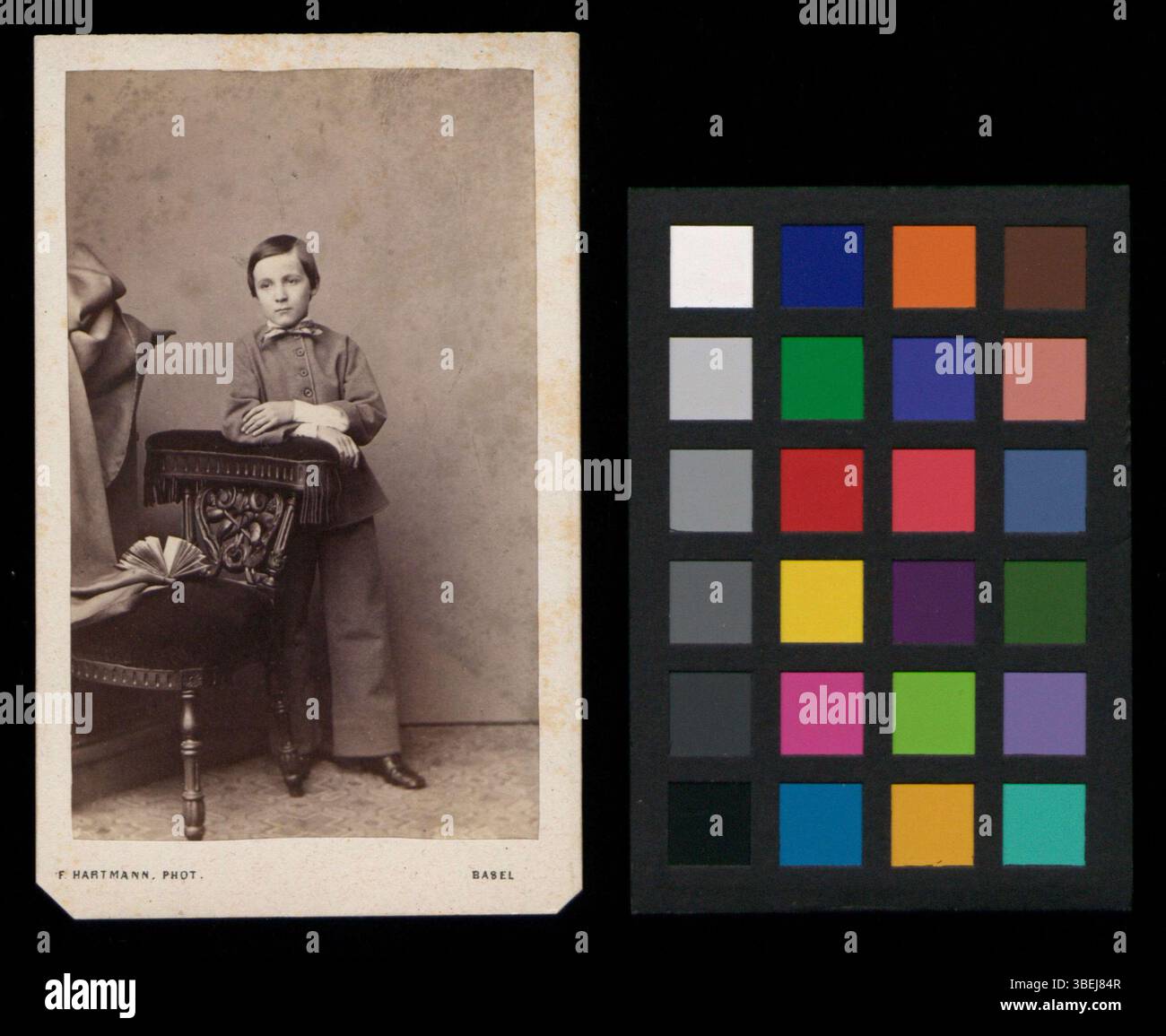 This black-and-white cabinet card photograph from between 1800 and 1899 ...