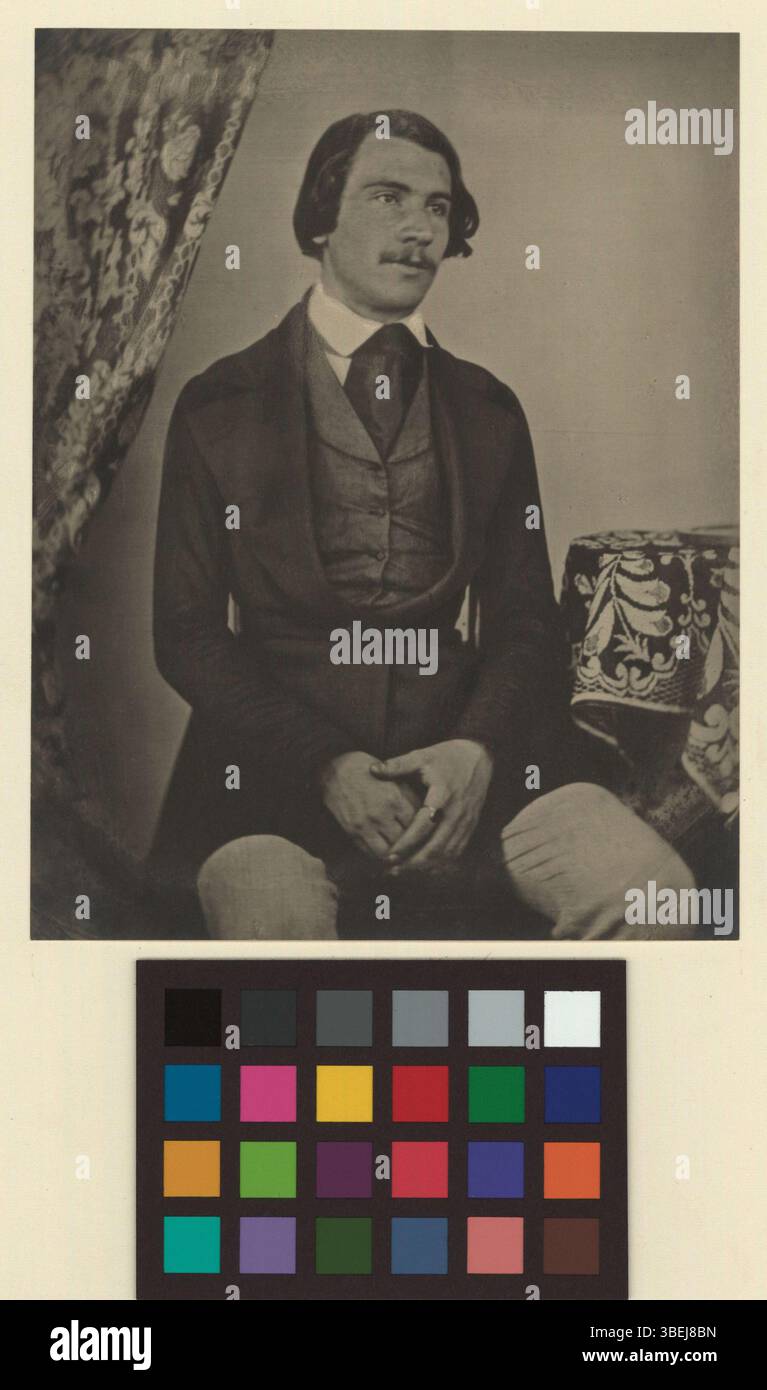 This is a black-and-white photograph of Jacob Burckhardt, taken circa ...