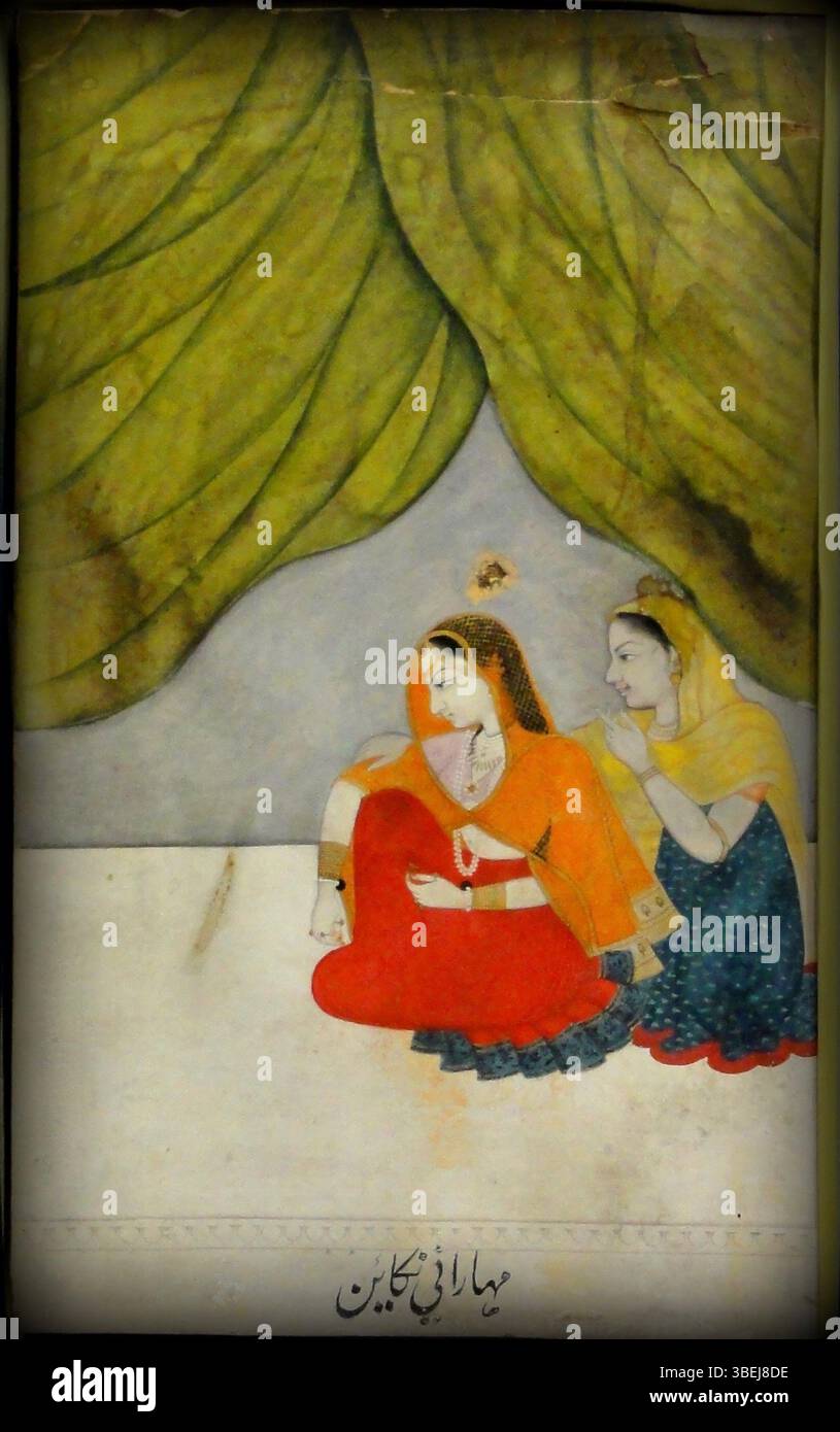 This 19th-century painting depicts Maharani Datar Kaur, also known as ...