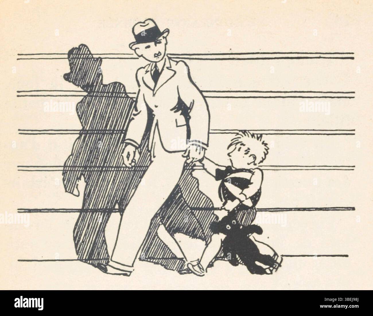 A 1932 illustration from L'étonnante journée by Jean Jacques Rousseau ...