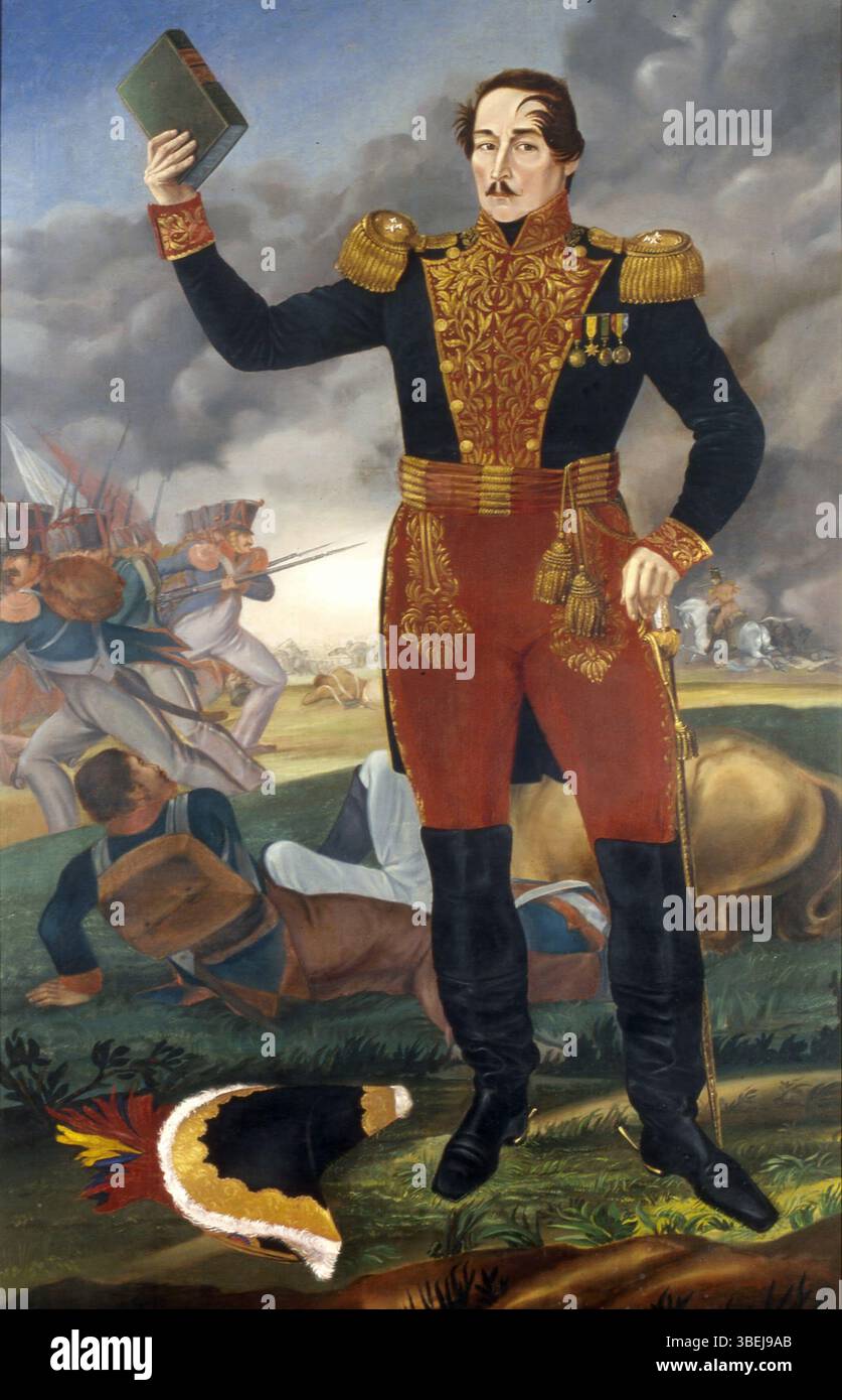 This 1853 painting by José María Espinosa portrays Francisco de Paula ...