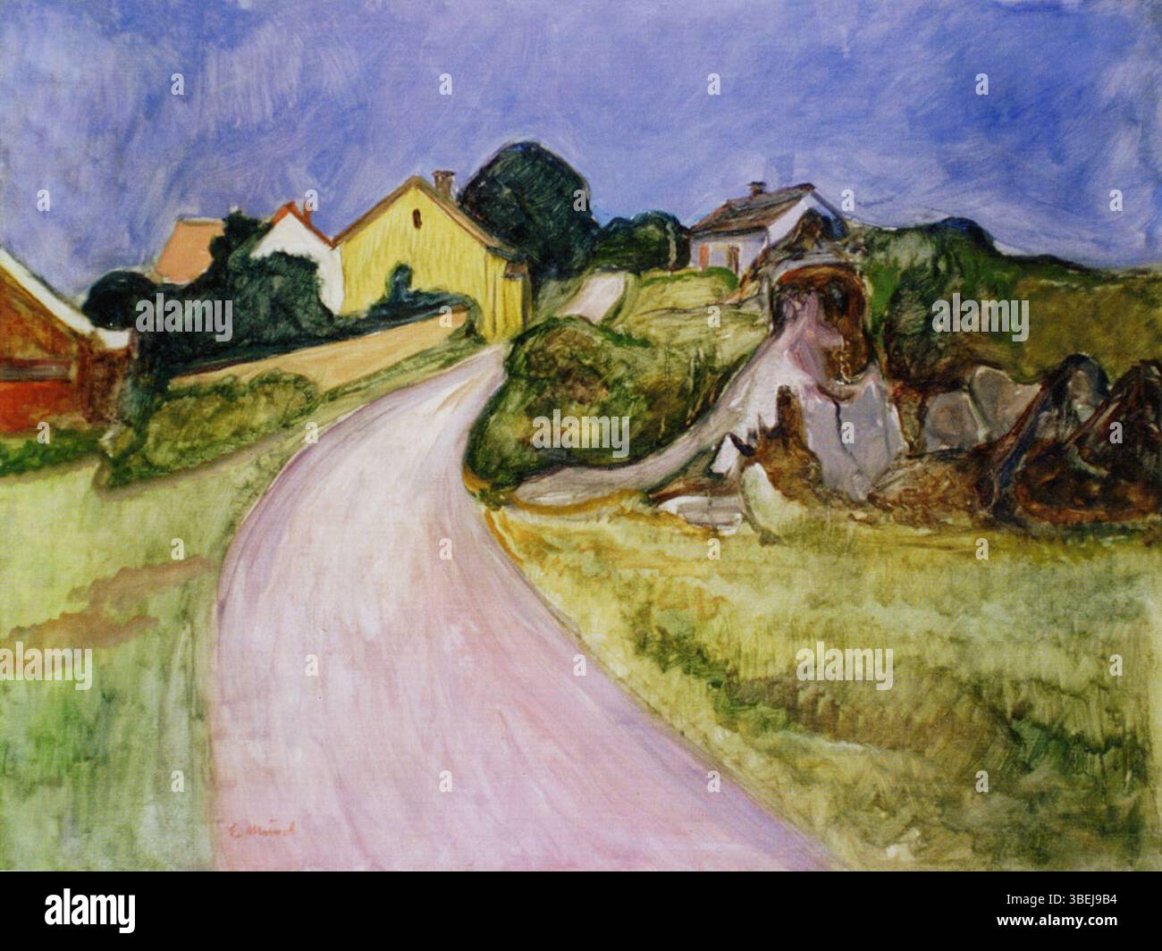 'Street in Åsgårdstrand' by Edvard Munch (1901) captures a view of the ...