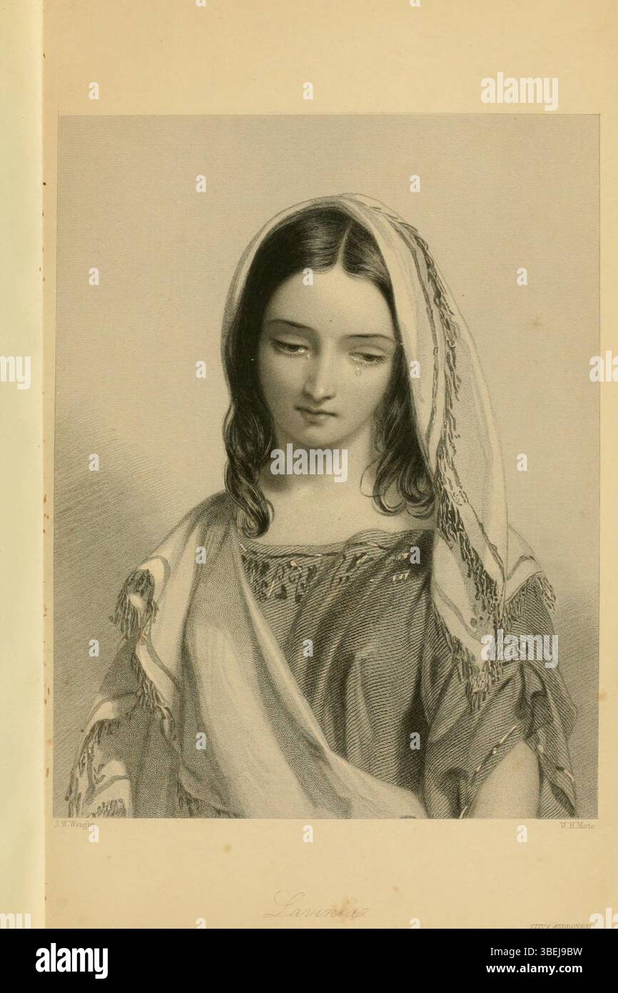 In this 1849 painting, John William Wright presents Lavinia from ...