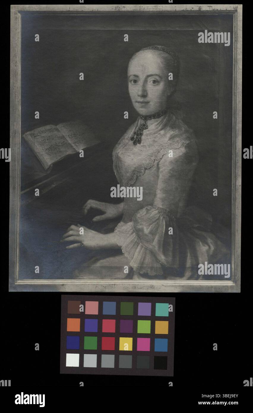 Reproduction of an 18th-century portrait of Anna Katharina Burckhardt ...