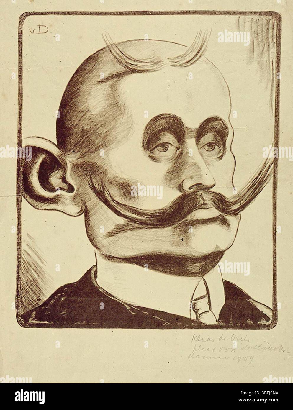 Theo van Doesburg’s 1909 portrait of Klaas de Vries reflects his ...