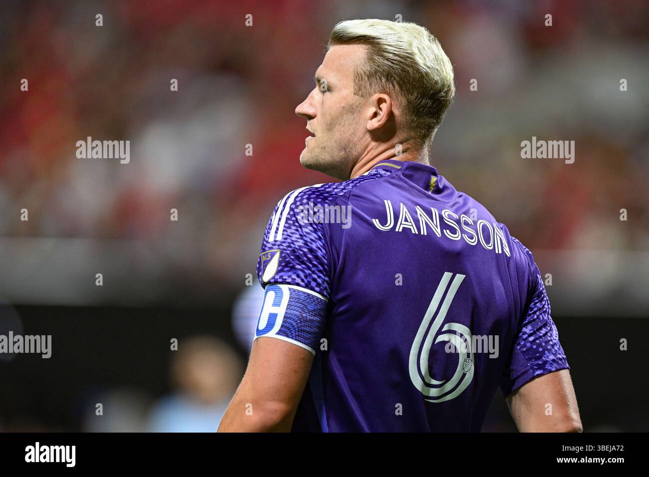 ATLANTA, GA – MAY 28: Robin Jansson #6 of Orlando reacts during the MLS ...