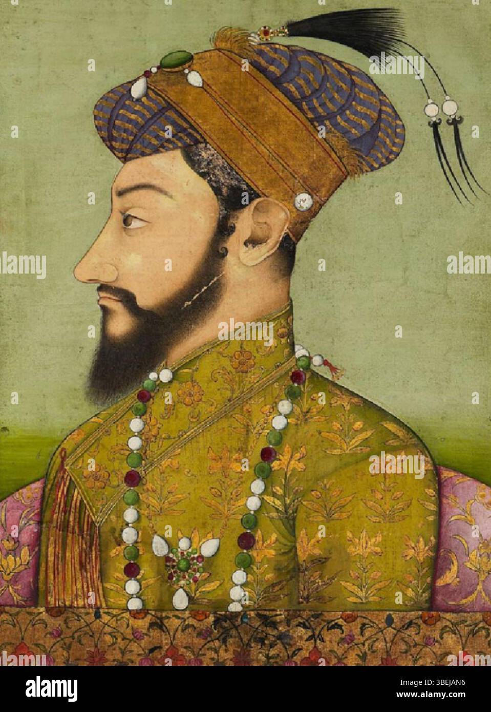 An anonymous 17th-century painting depicts Emperor Aurangzeb, the ...
