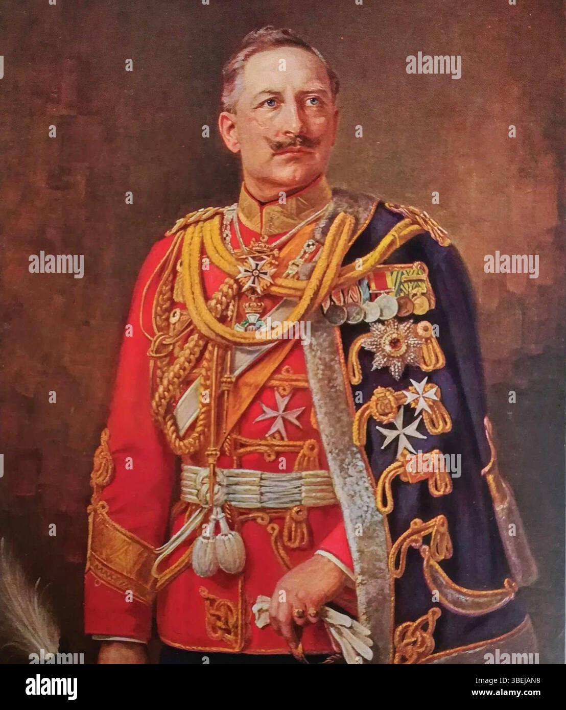 This 1900 painting by Robert Hahn portrays Kaiser Wilhelm II of Germany ...