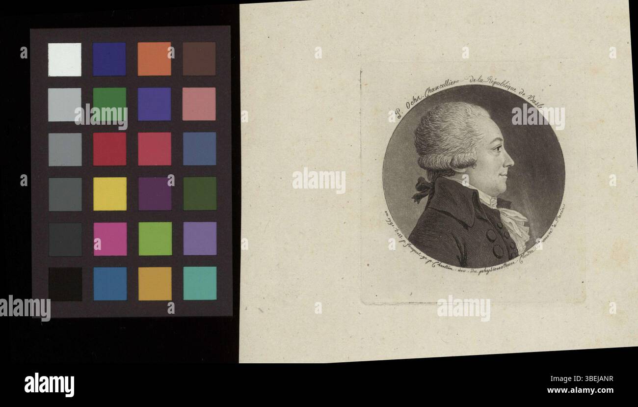This Physionotrace copper engraving from circa 1799, designed by ...