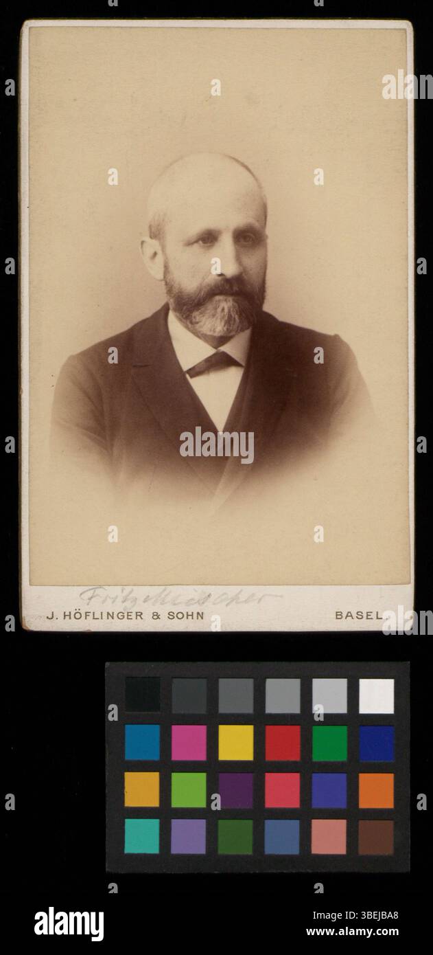 This black-and-white photograph depicts Friedrich Miescher, taken between 1875 and 1895 ...