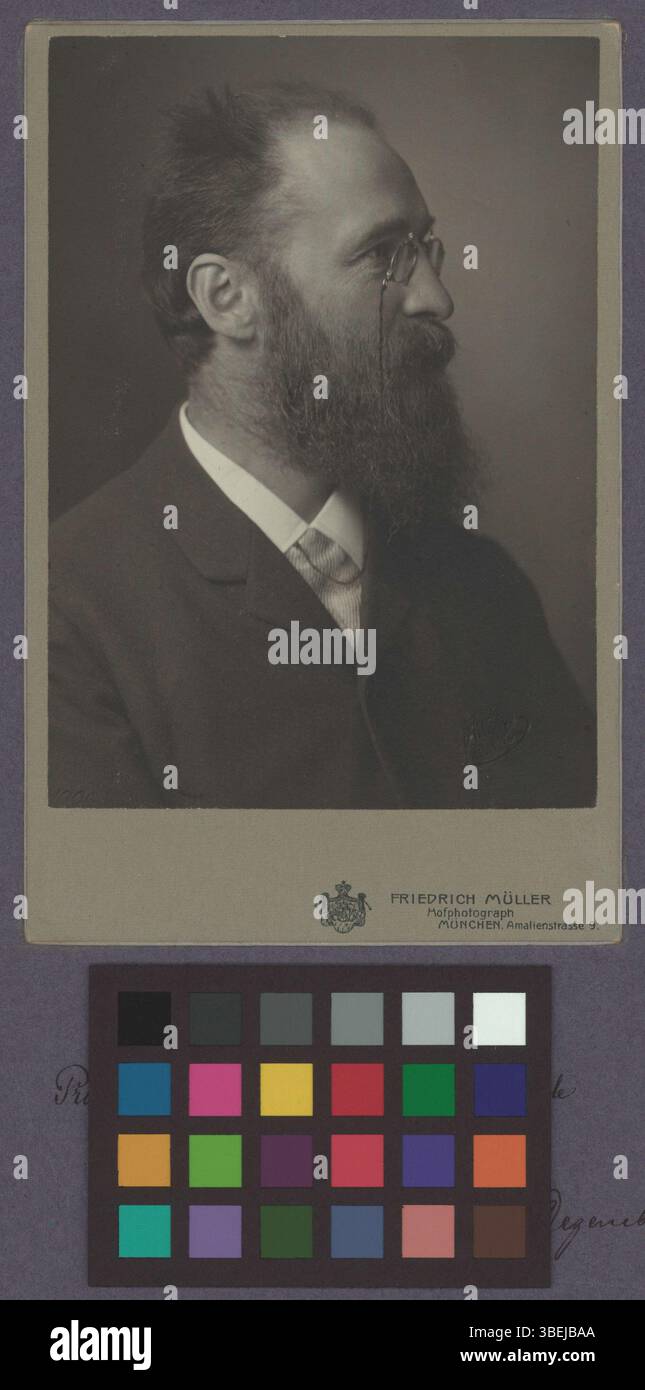 *Portrait of Emil Sulger-Gebing* (circa 1904) is a black-and-white ...