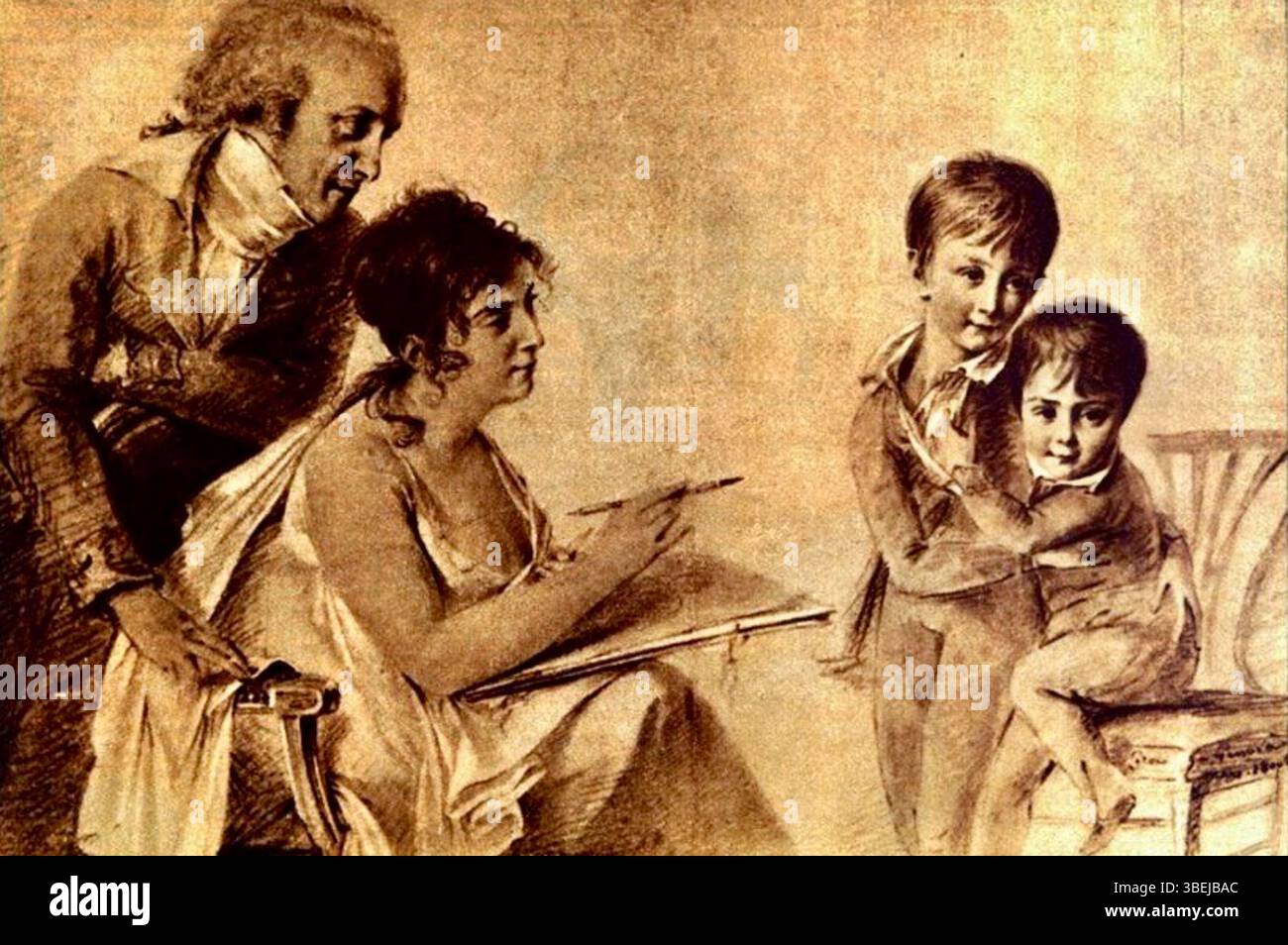 A painting by Antoine-Jean Gros, circa 1800, depicting opera singer ...