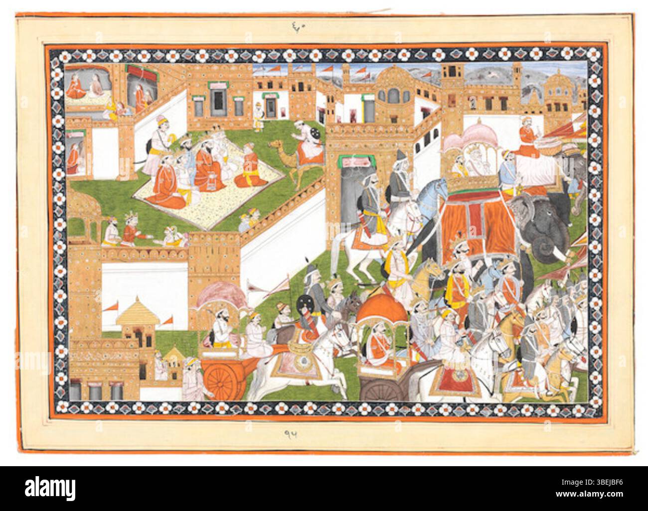 Procession india painting Cut Out Stock Images & Pictures - Alamy