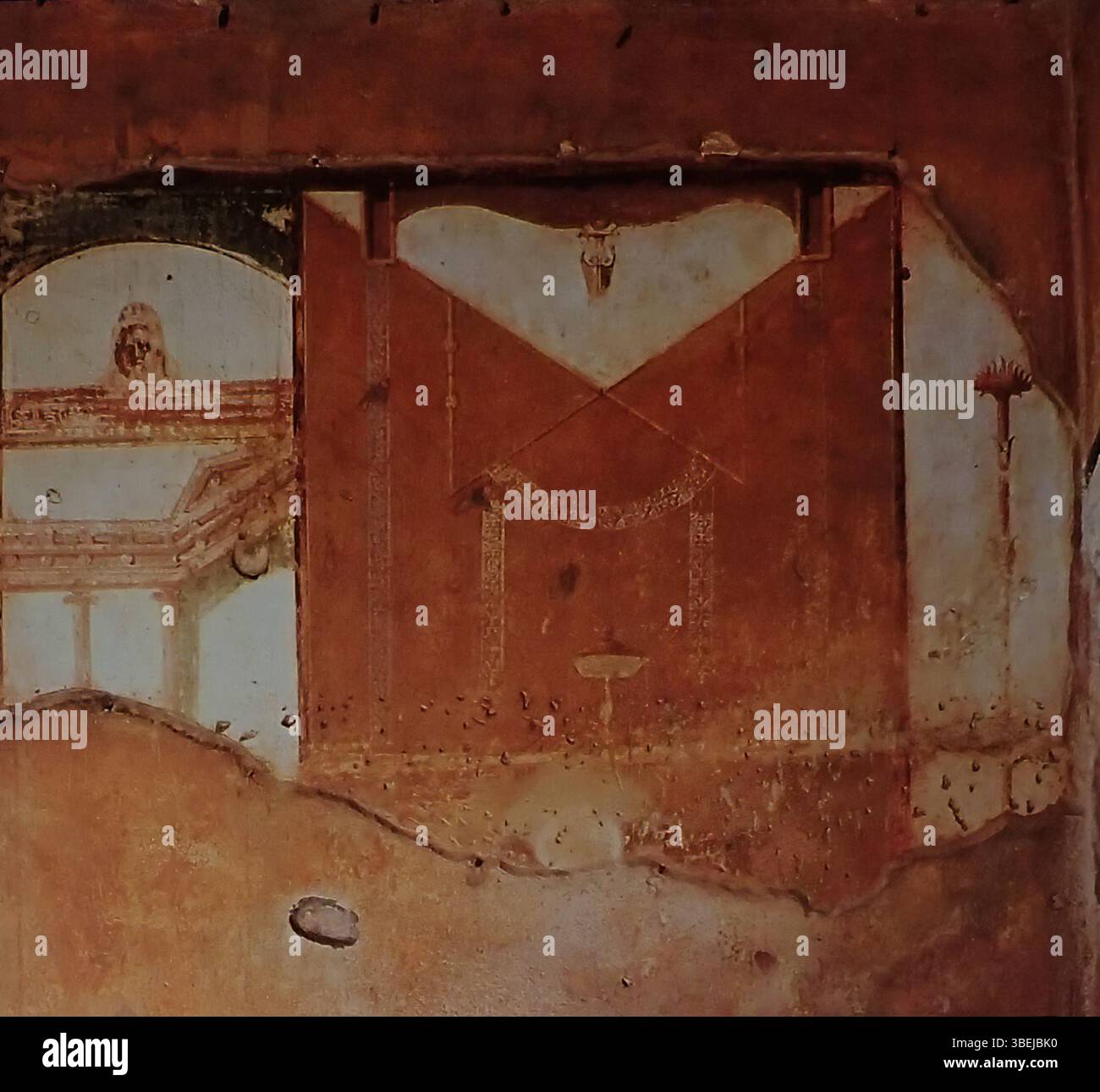 The south wall of Room H in the House of the Bear, Pompeii, features a ...