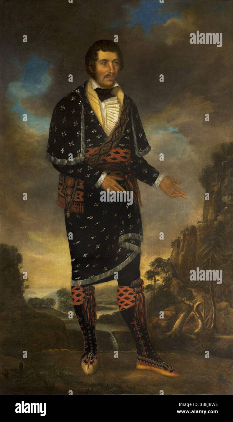 This 1821 portrait of William McIntosh, Chief of the Lower Creek Indians, was attributed to ...