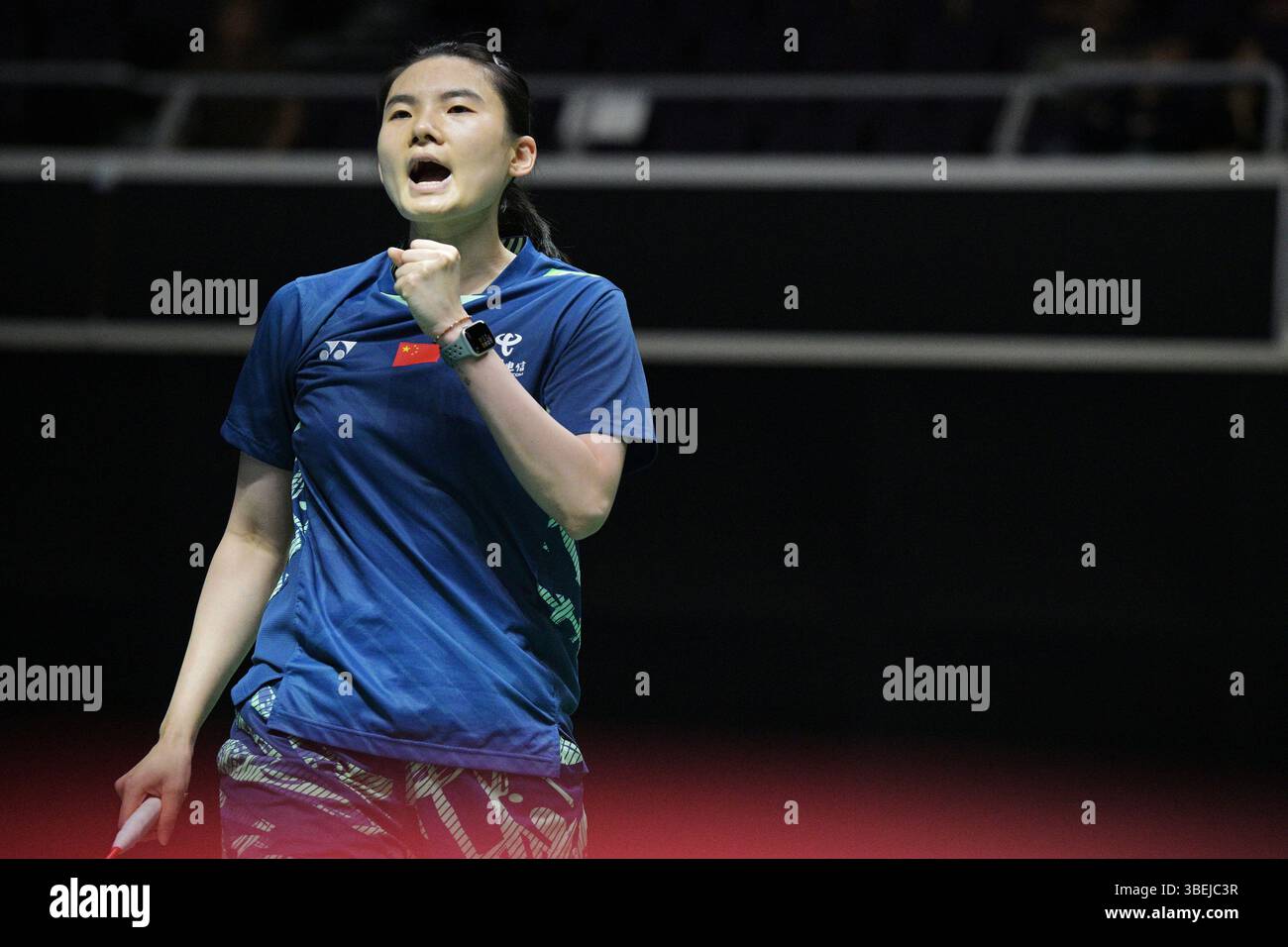 Singapore. 29th May, 2025. Han Yue celebrates scoring during women's ...