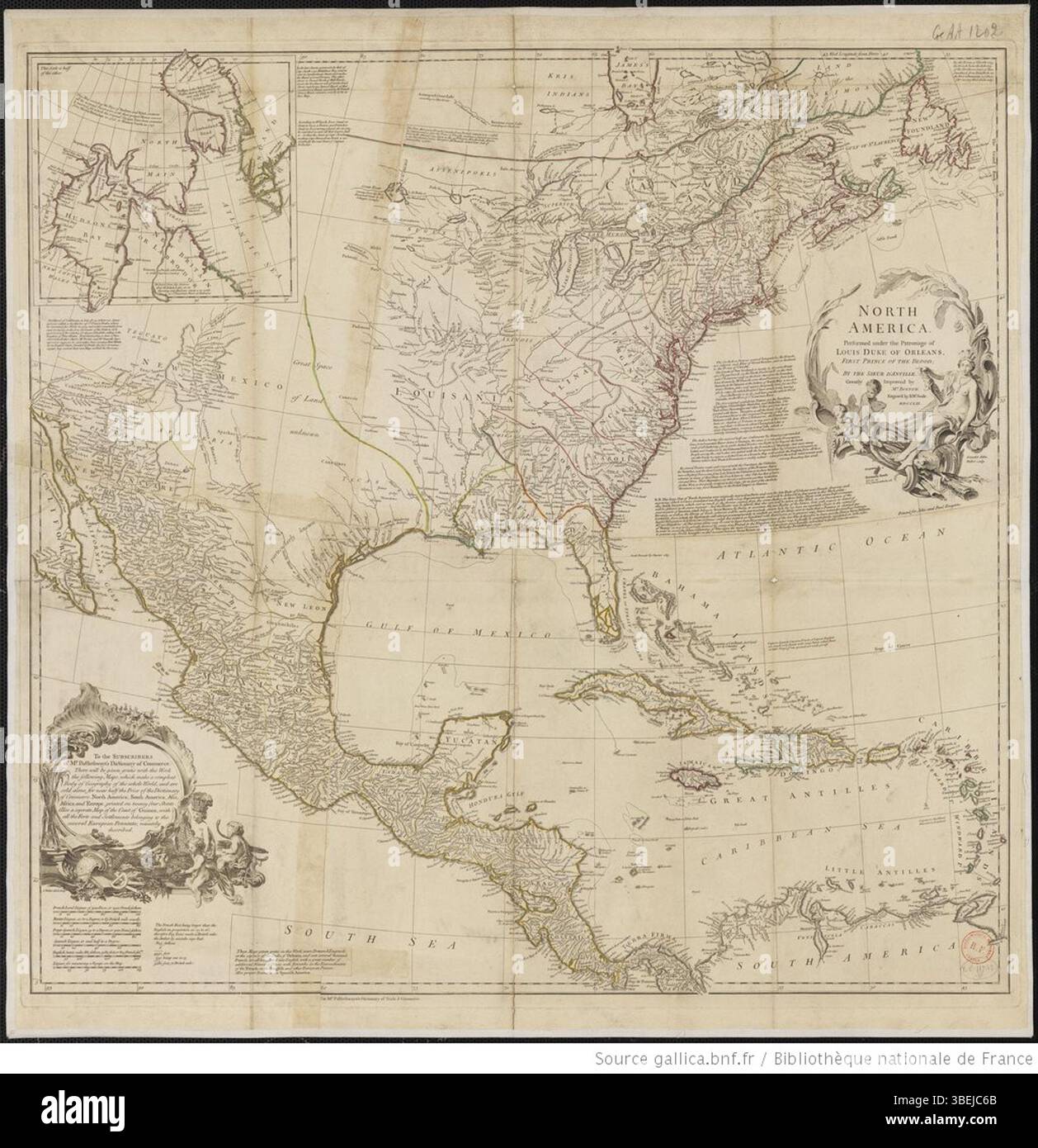 This map of North America, published in London by John and Paul Knapton ...