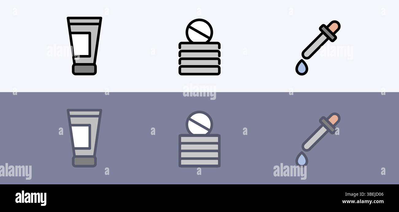 Pharmacy and hospital medical treatment symbol set - medical treatment ...