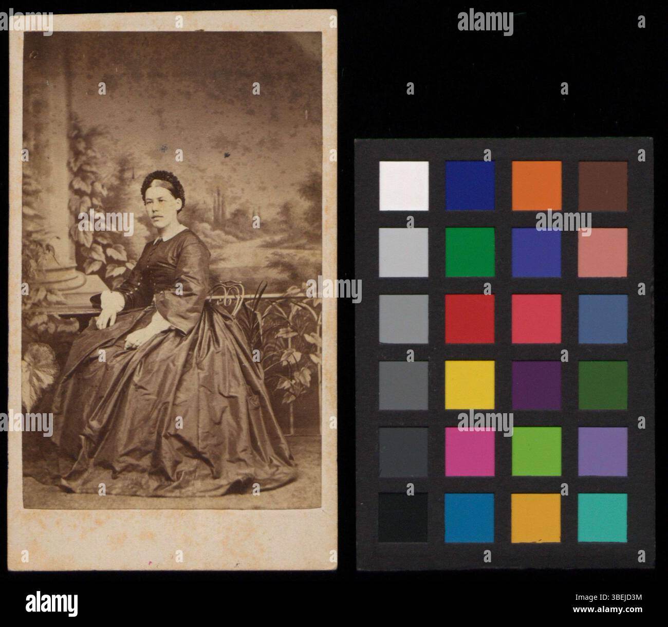 This albumin print photograph captures a portrait of Constance Faesch ...