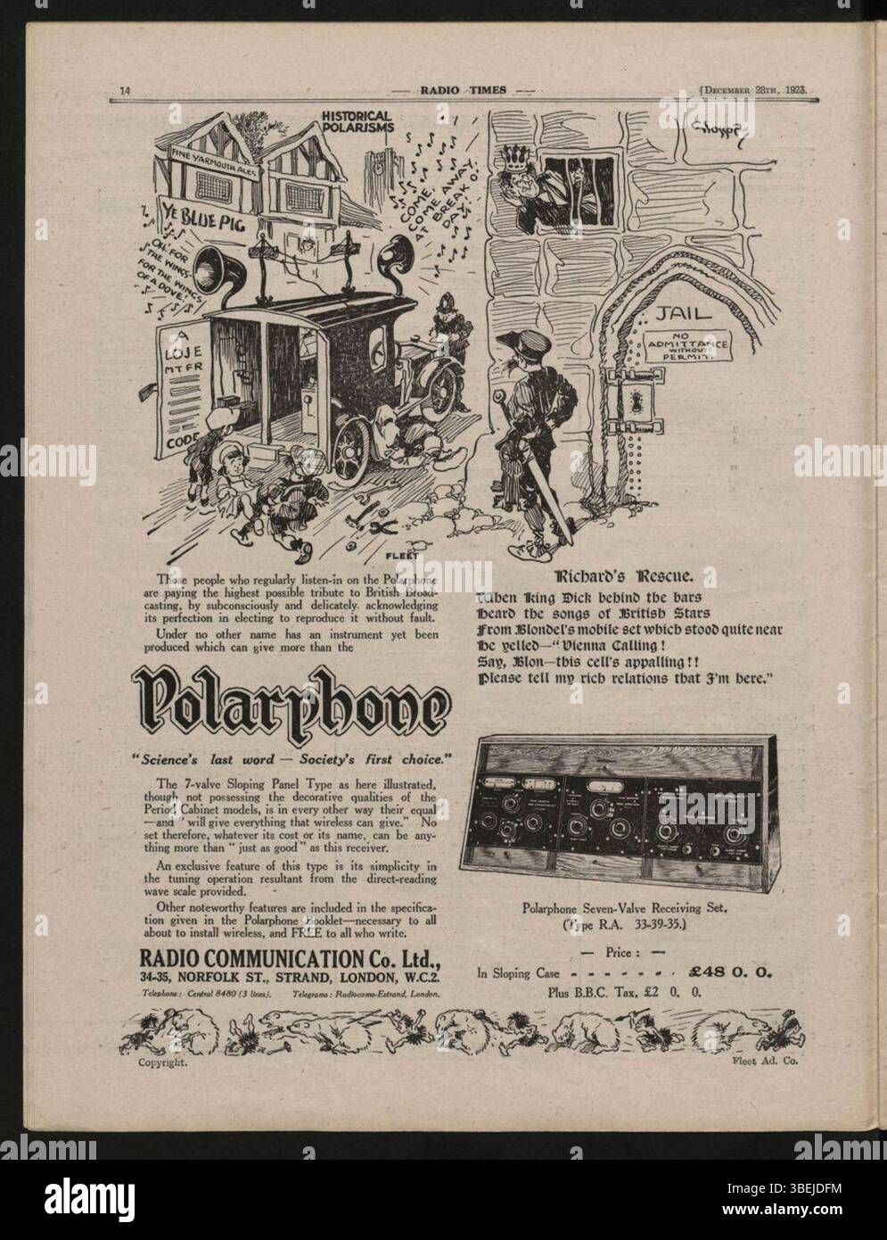 This full-page advert in the 28 December 1923 edition of The Radio ...