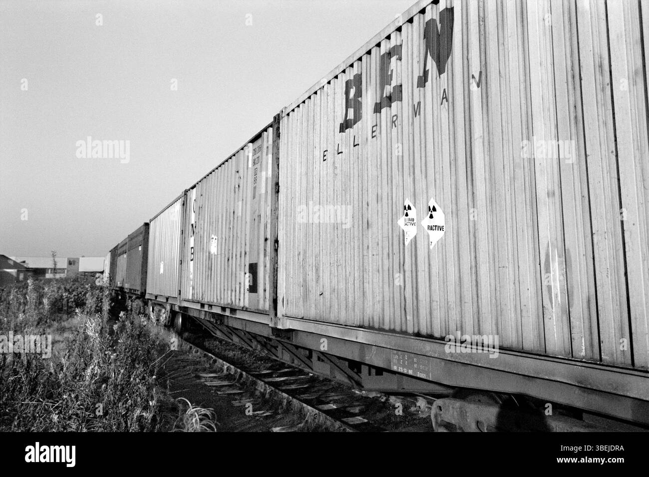 Containers carrying uranium ore (yellowcake) from southern Africa ...