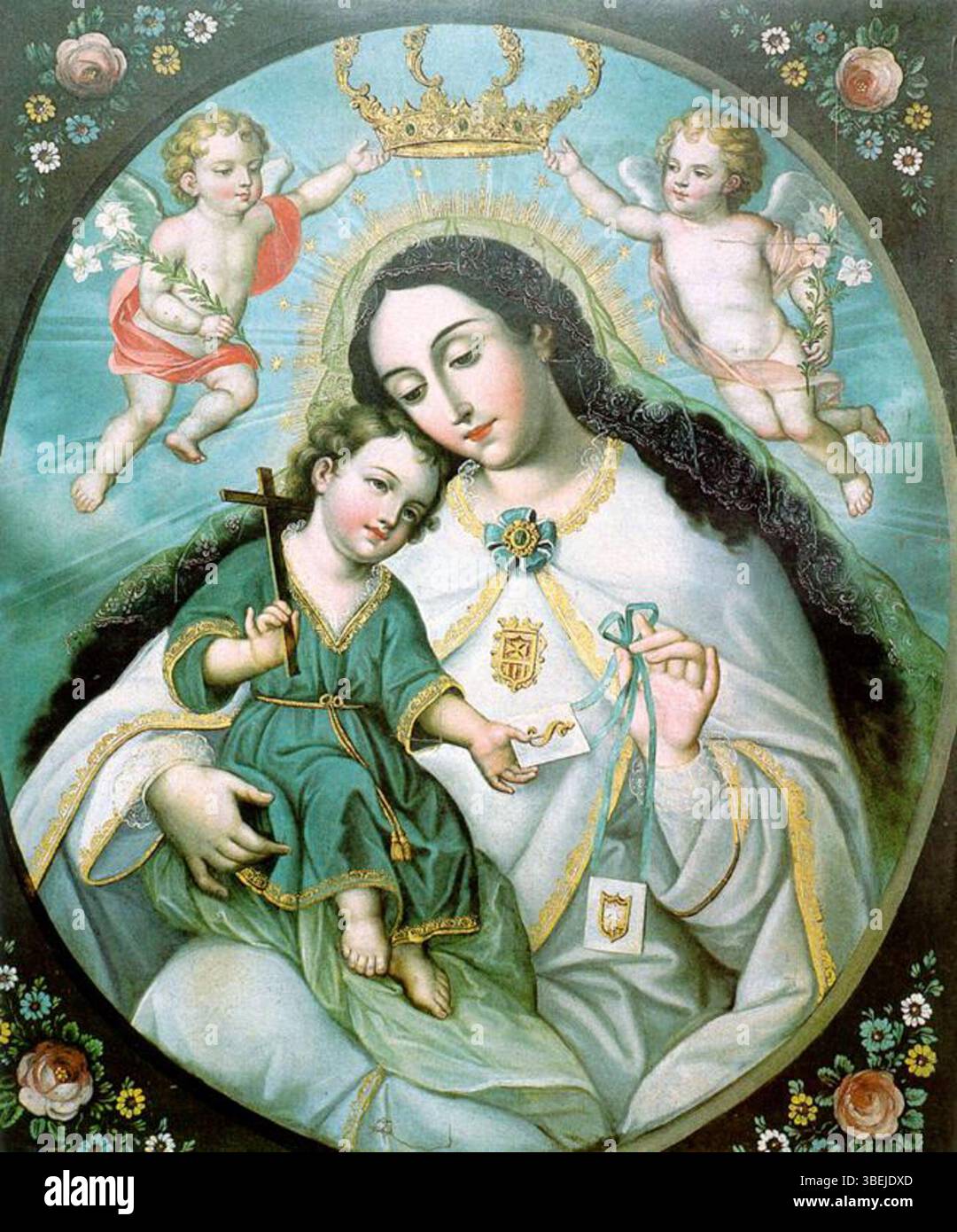 'Virgen de Mercedes' is a 18th-century painting by Antonio Salas Avilés ...