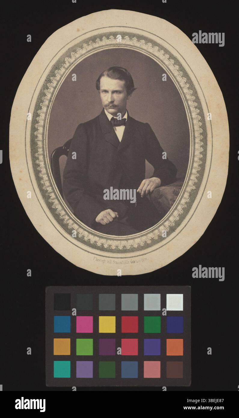 A photograph of Wilhelm Vischer-Heussler’s portrait from around 1859 ...
