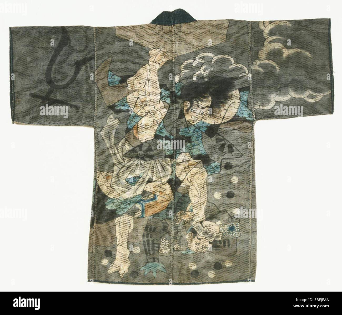 This 19th-century Japanese fireman’s coat depicts a dramatic scene from ...