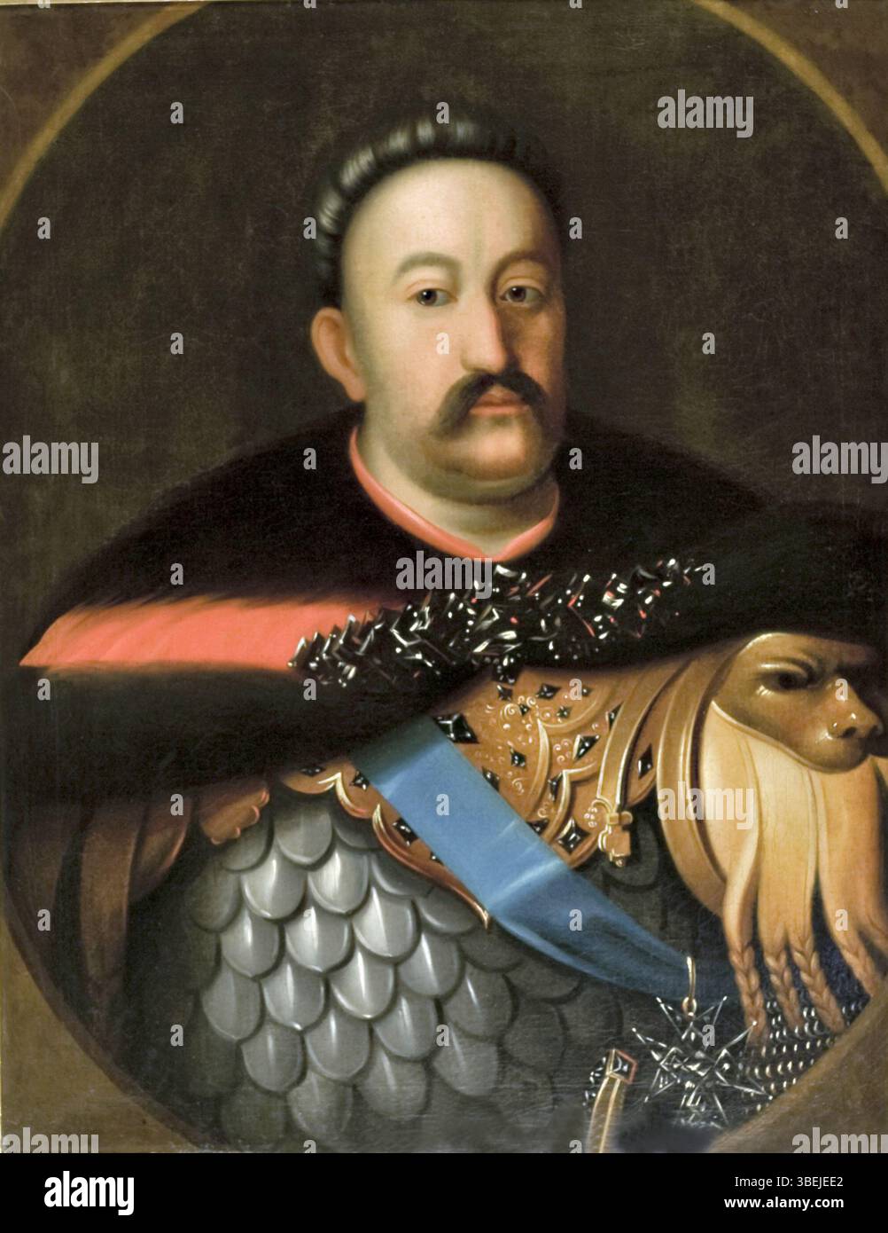 Portrait of King Jan III Sobieski in armor, painted by Niedzielski. The ...