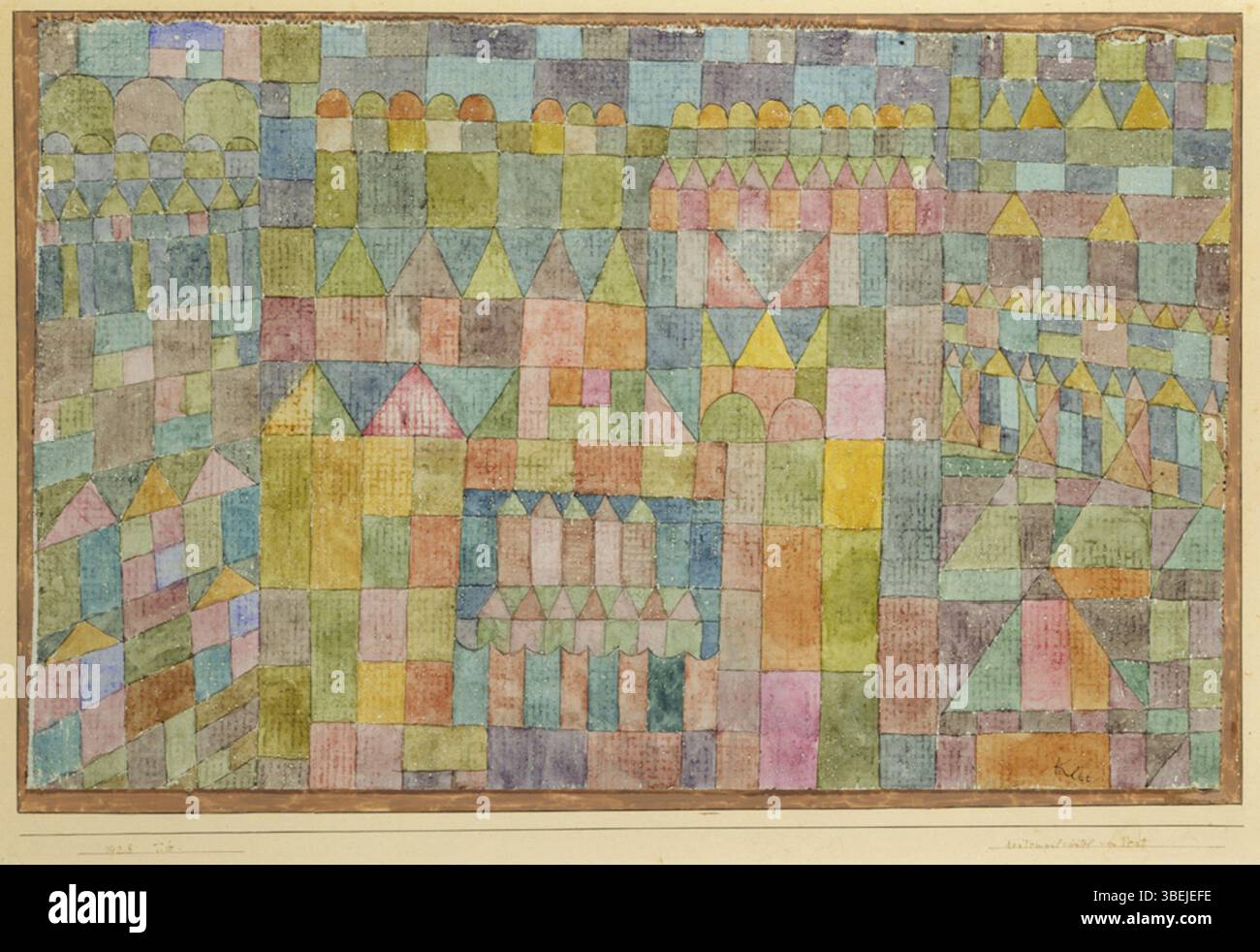 'Tempelviertel von Pert' (Temple Quarter of Pert) is a 1928 painting by ...