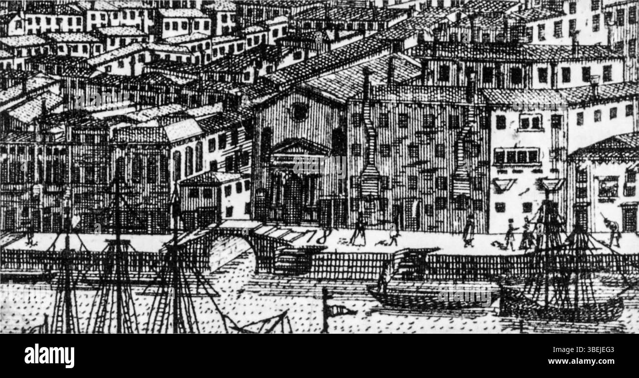 This 1743 perspective view by Giorgio Fossati captures Venice ...