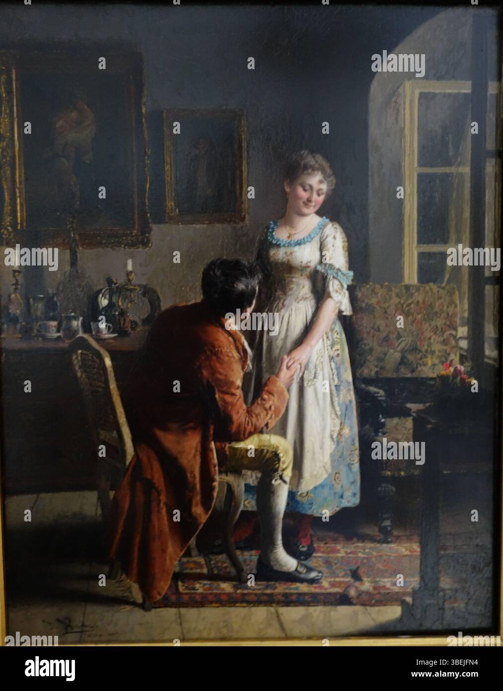 *Indecent Offer* by Johann Hamza, an artwork from 1896, measuring 16 ...
