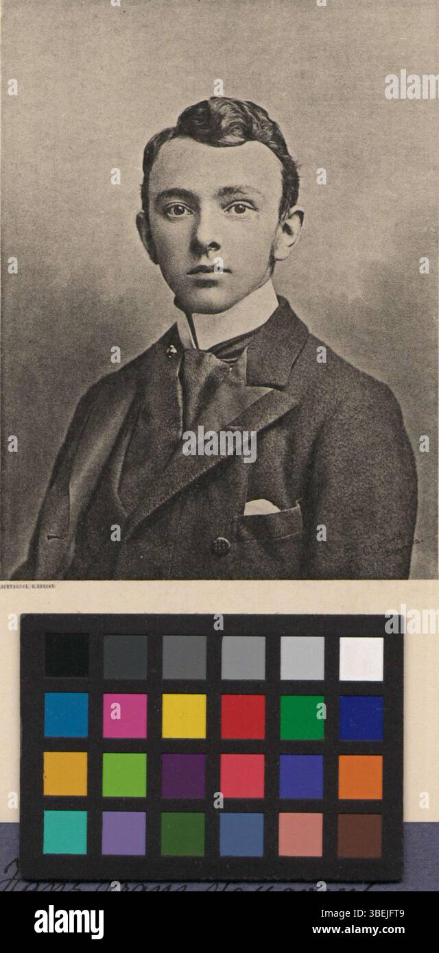 This black-and-white photograph from between 1881 and 1901 depicts Hans ...