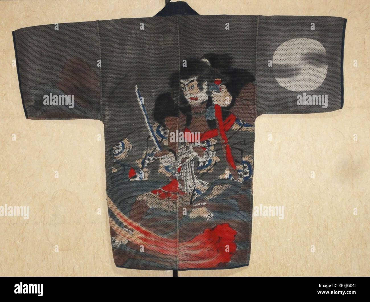 This 19th-century Japanese fireman’s coat features a young warrior ...