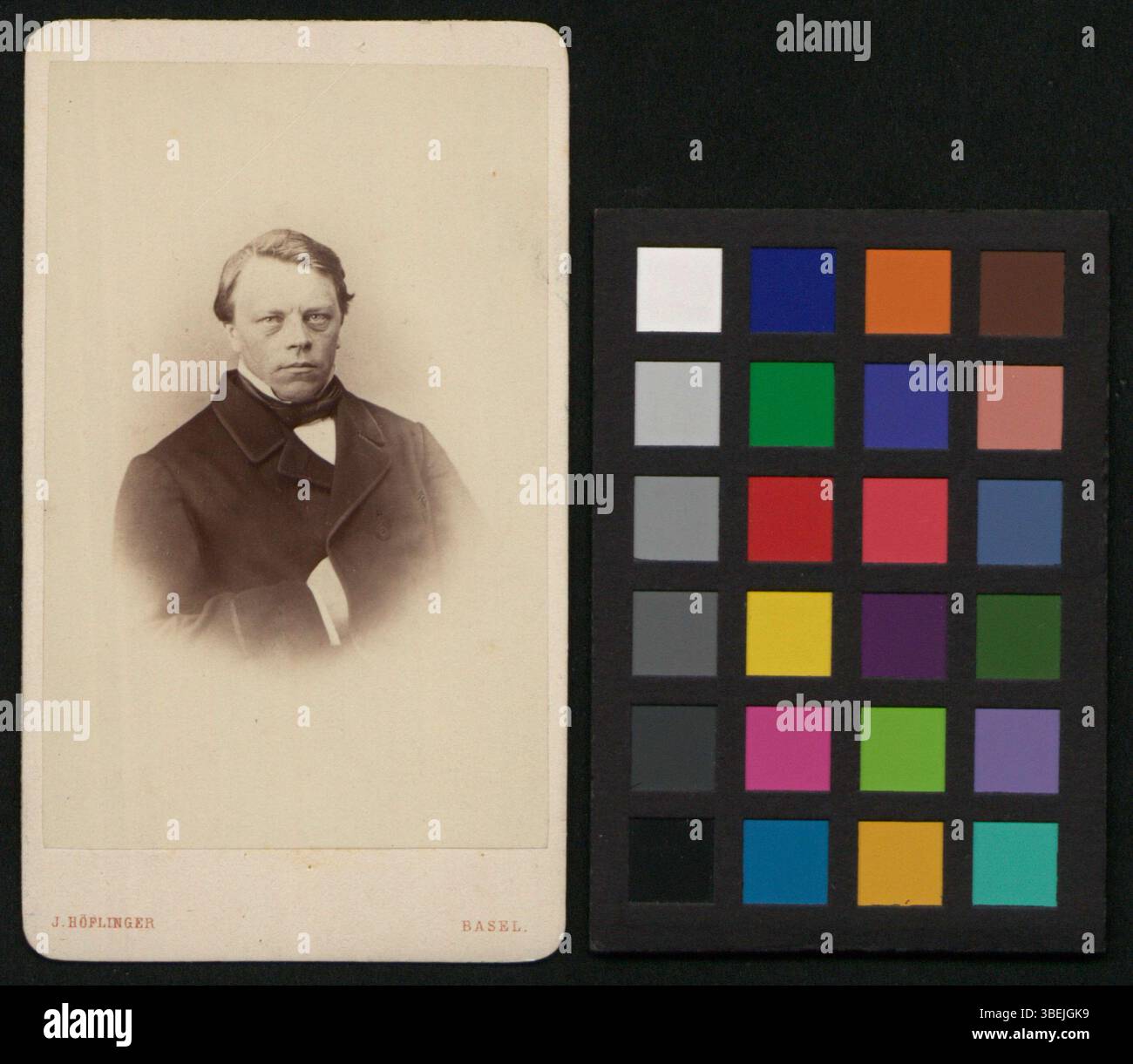 This black-and-white cabinet card photograph of Samuel Preiswerk ...