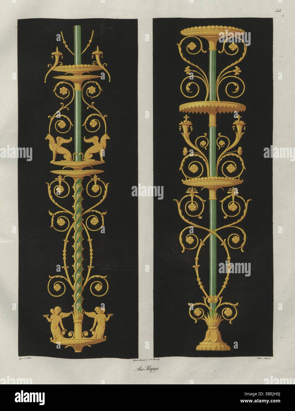 Wilhelm Zahn’s fresco patterns, from Pompeii, feature Roman decorative ...