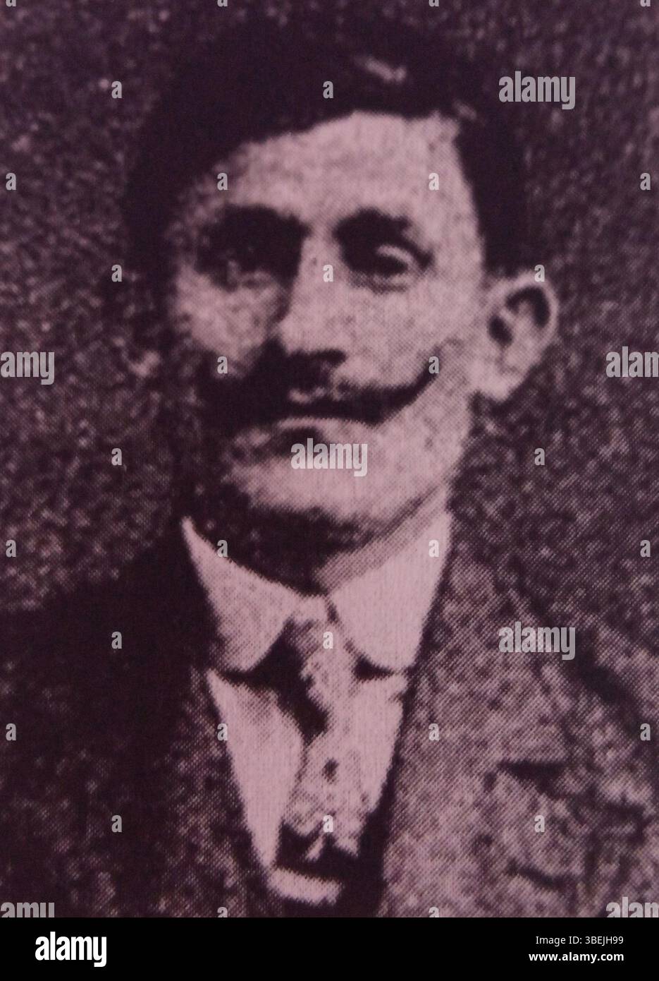 This artwork from the 1920s depicts Vancho Beluvcheto, a key figure in ...