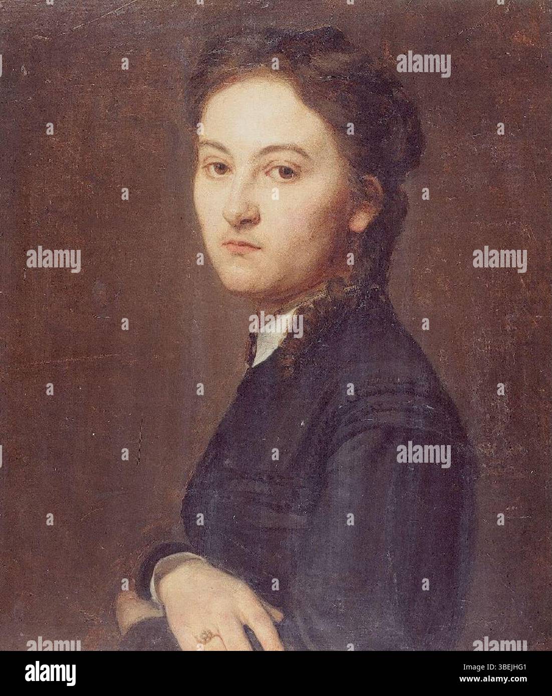 'Buste de femme' by Adrien de Witte is an oil painting from the late ...