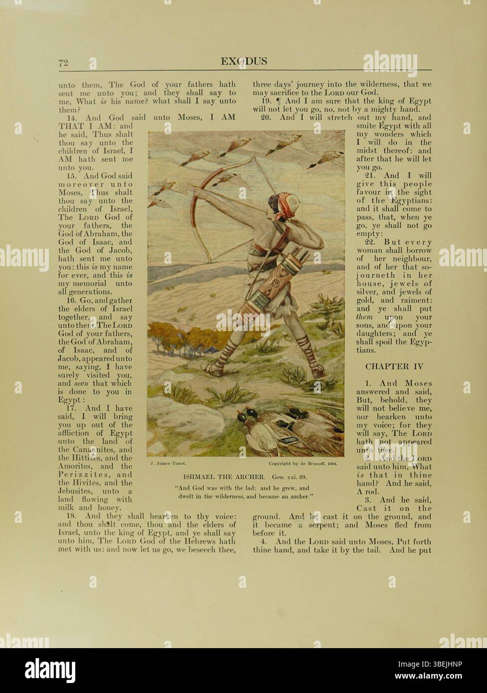 James Tissot's 1904 watercolor, *Ishmael*, is inspired by Genesis 21:20 ...