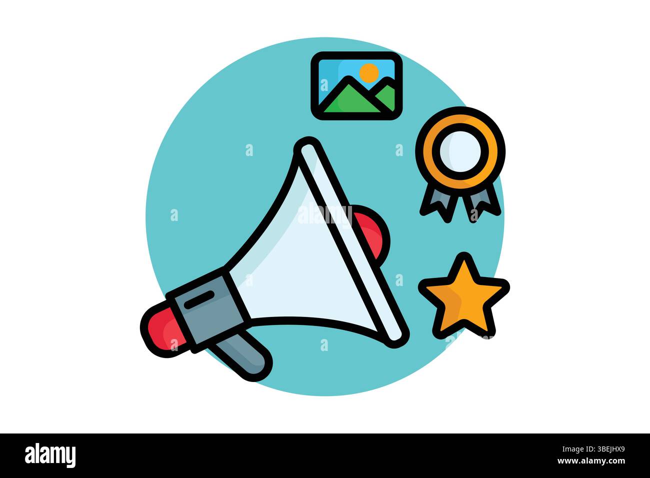 Campaign icon. colored outline icon style. icon related to branding ...