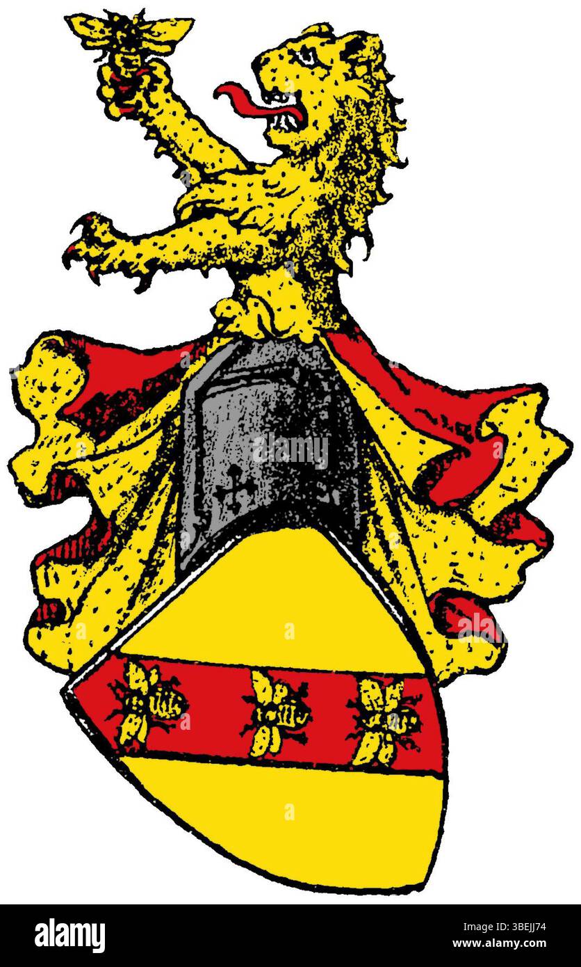 This 1936 rendition of the Immel family coat of arms, based on Johann ...