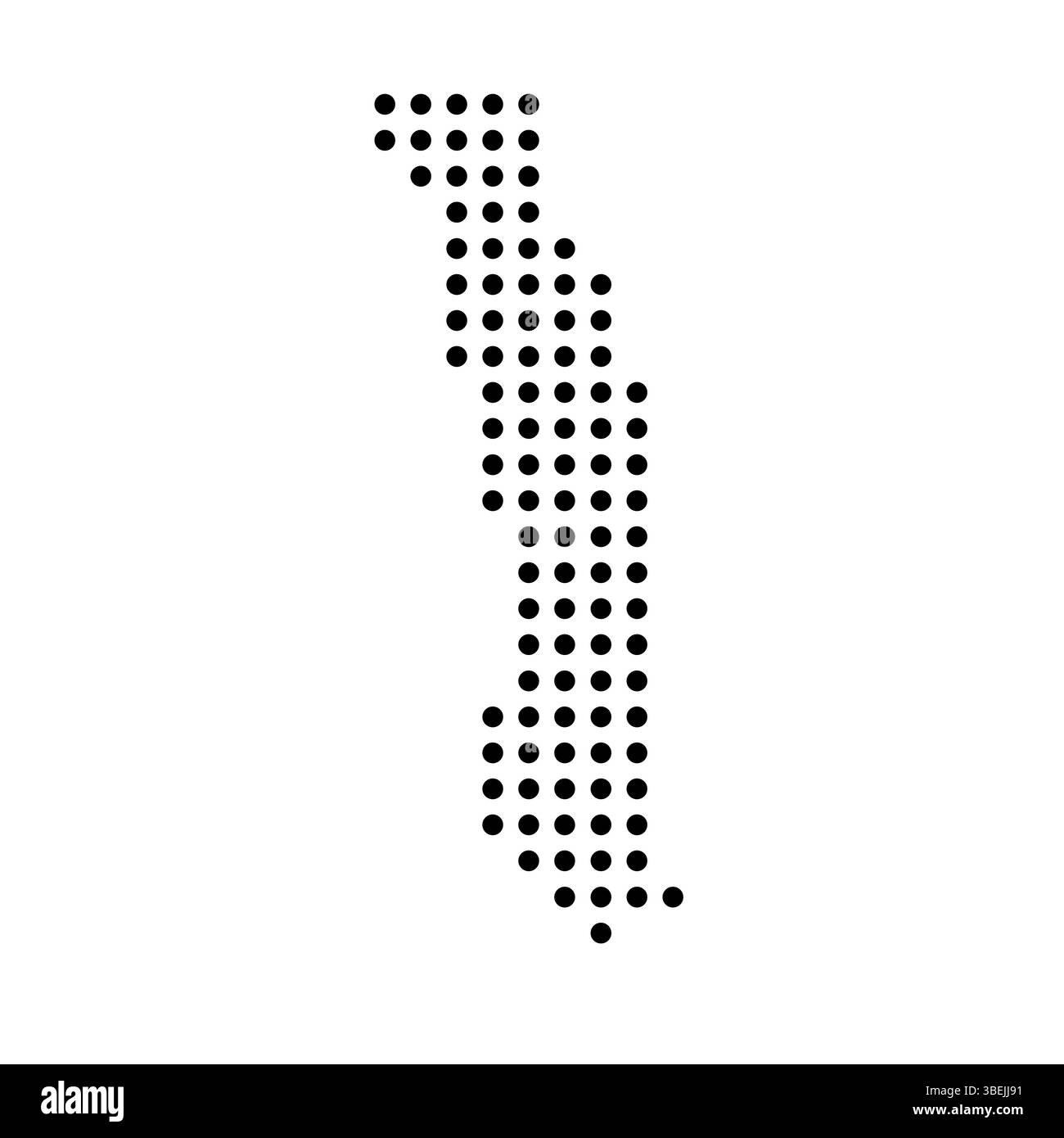Togo country dotted map. Black spot pixel illustration isolated on ...