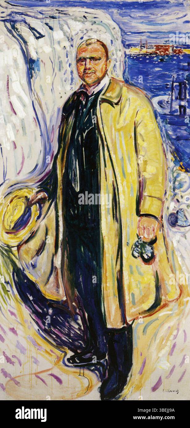 'Christian Gierløff' is a 1909 portrait by Edvard Munch, depicting the ...