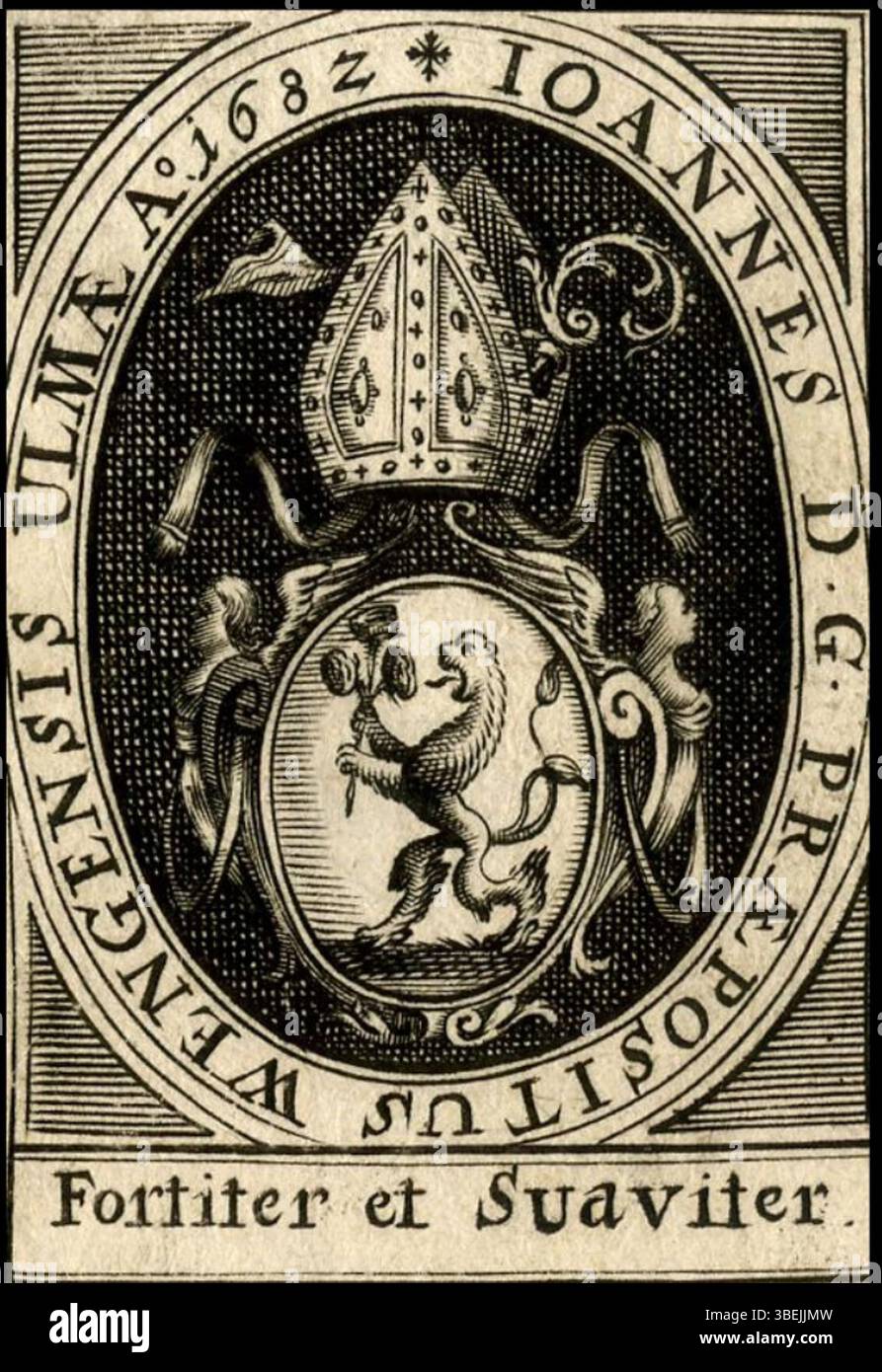 This 17th-century coat of arms belongs to Provost Johannes von Wengen ...